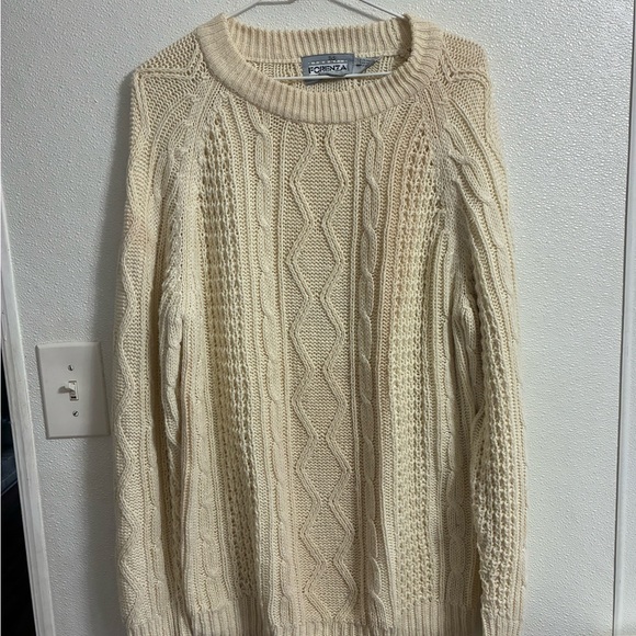 Forenza | Sweaters | Vintage Forenza Cream Cable Knit Sweater S See ...